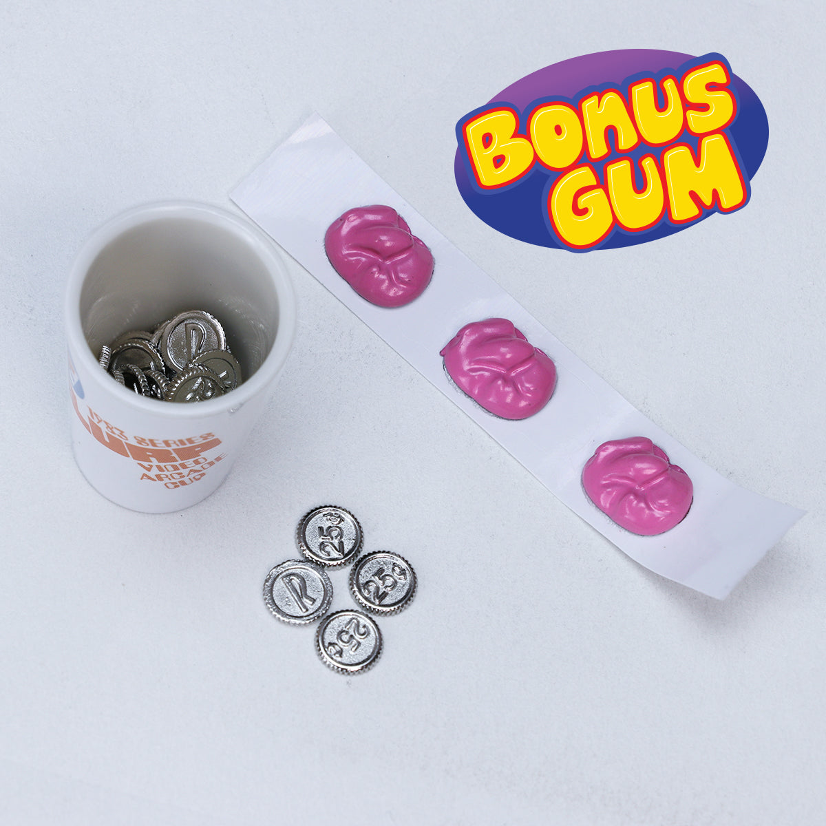 SLURP VIDEO ARCADE CUP COINS GUM PACK – New Wave Toys